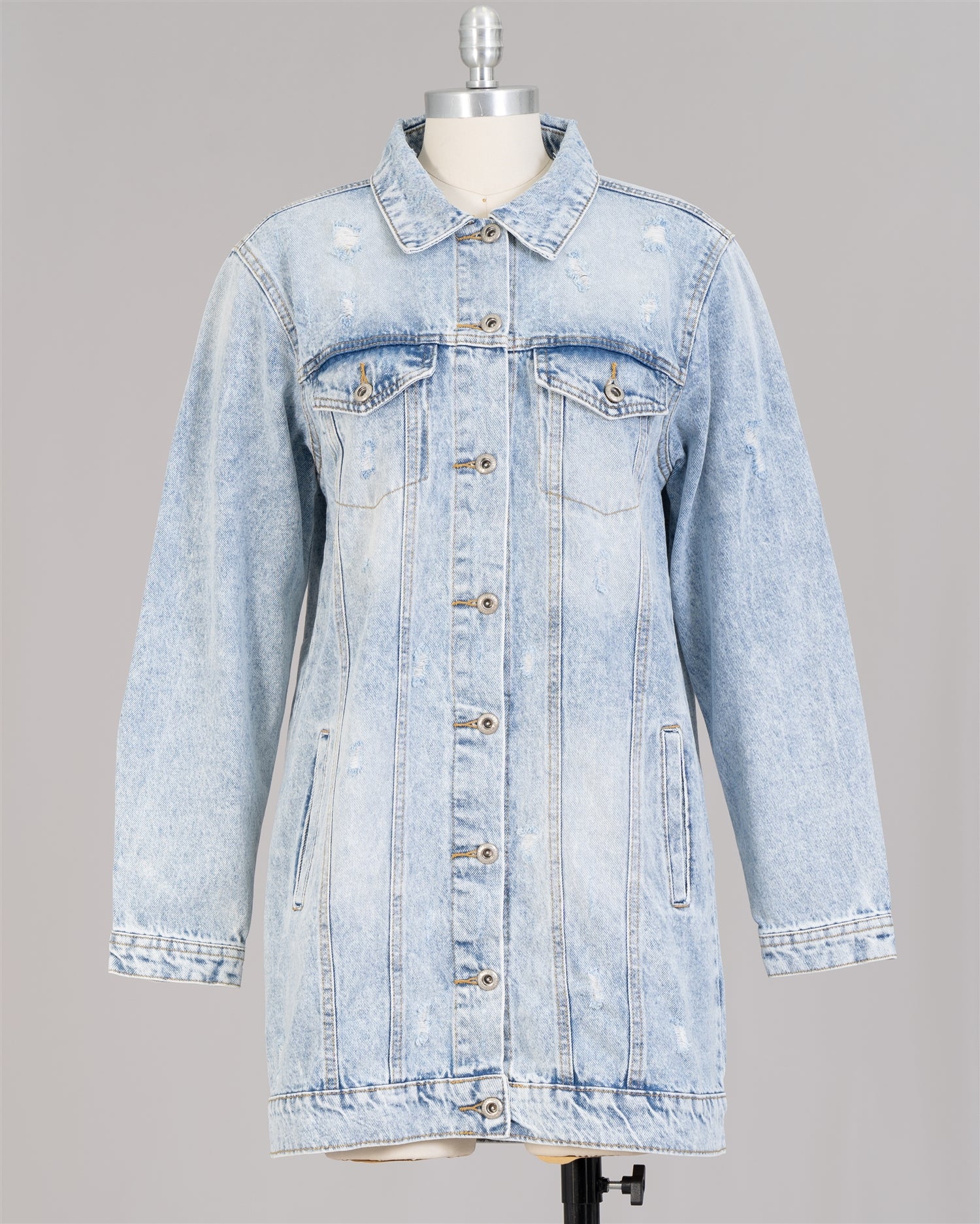 Sale! White Washed Long Blue Jean Jacket FB Live – Snazzy Stitches Boutique